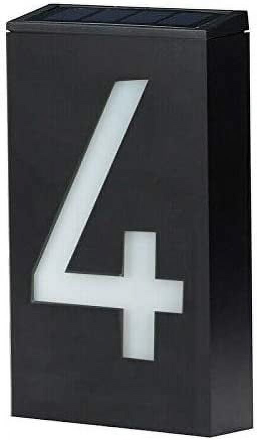 LED Solar House Number Light, Garden Numbers Solar Powered Address Sign ...