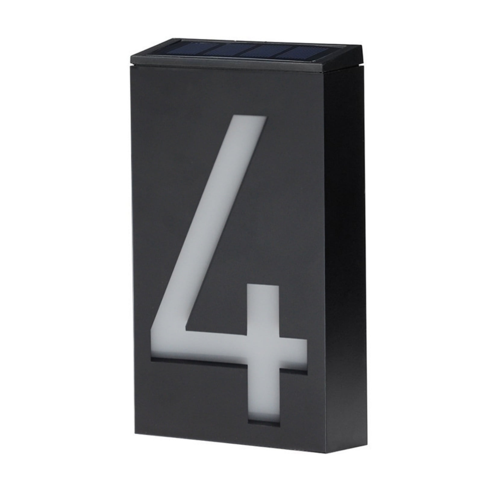 LED Solar House Number Light doorplate, Garden Yard Building Door Wall ...