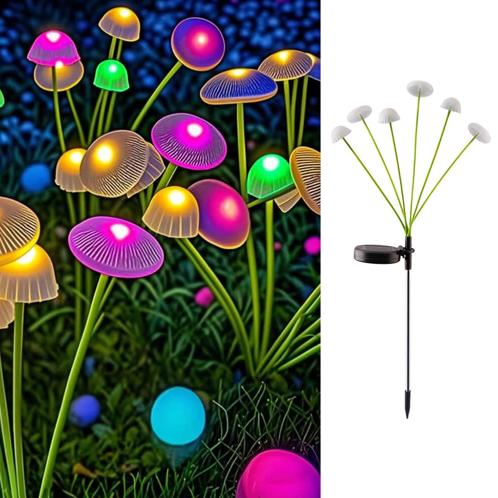 LED Solar Jellyfish String Light, Solar-Powered Waterproof String ...