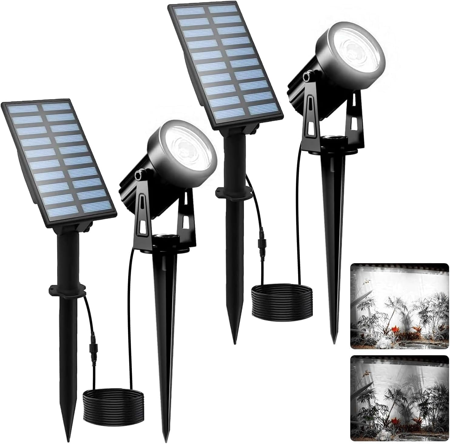 LED Solar Landscape Lights, Solar Garden Spot Lights Outdoor IP65 ...