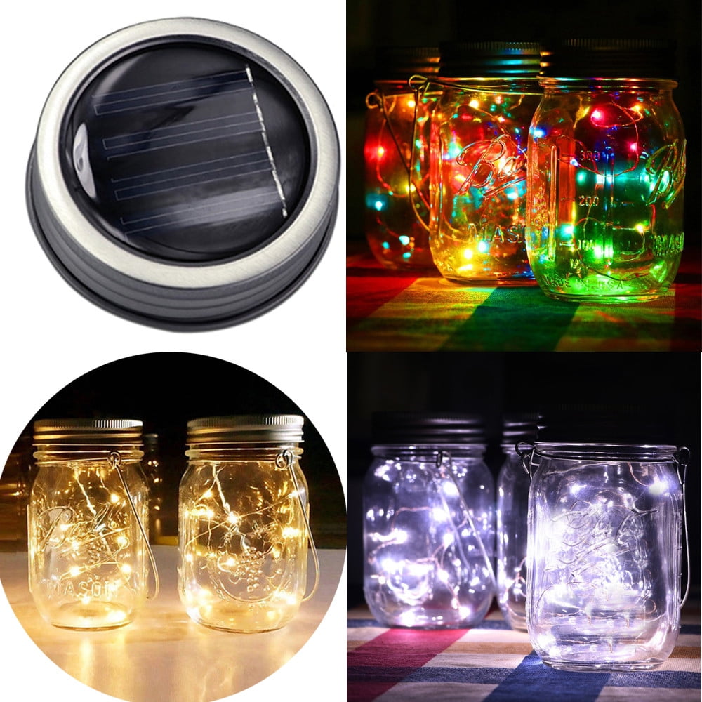 LED Solar Light Lid Insert, Color Changing Garden Decor, Waterproof ...