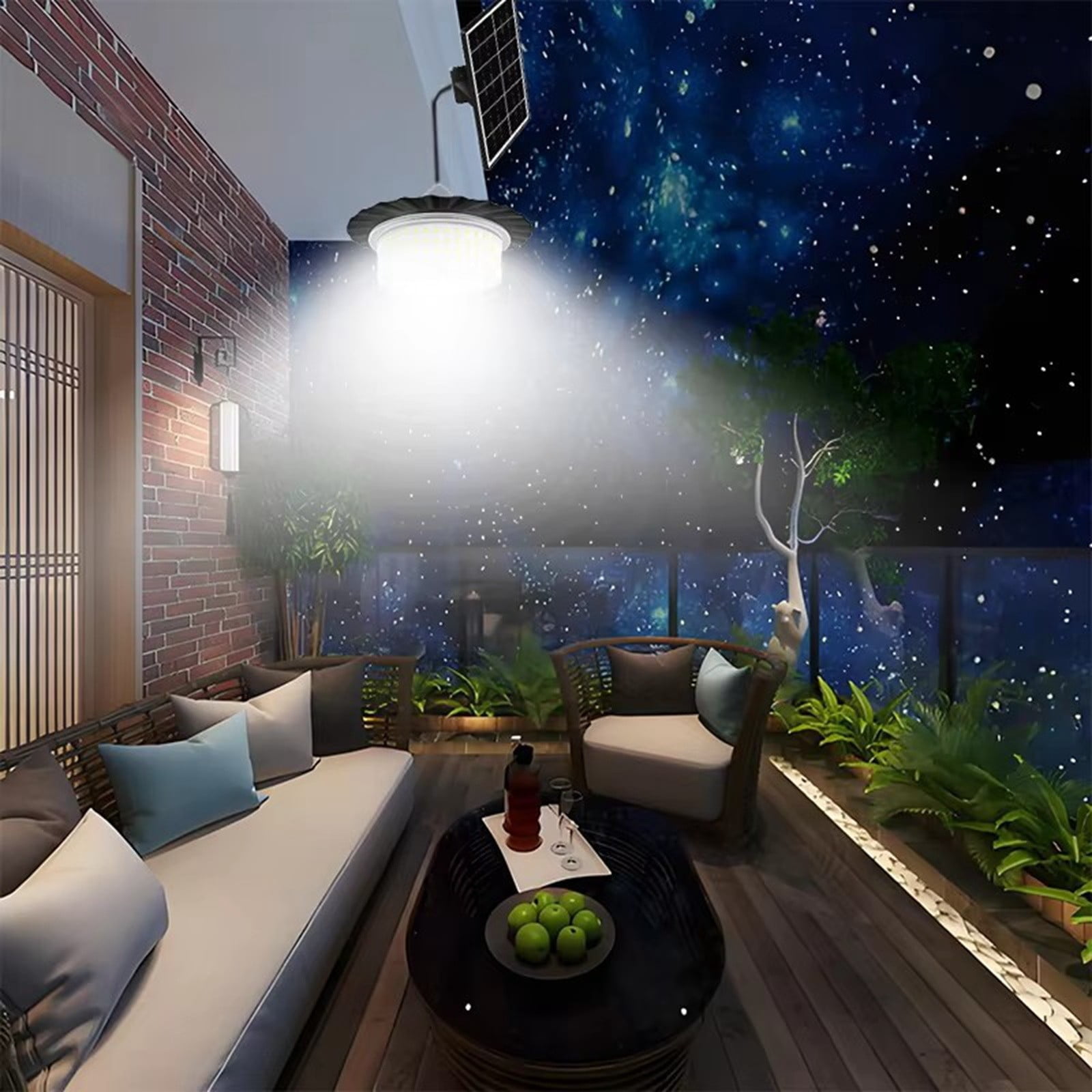 LED Solar Pendant Light with Motion Sensor - Indoor/Outdoor, Energy ... LED Solar Pendant Light with Motion Sensor - Indoor/Outdoor, Energy ...