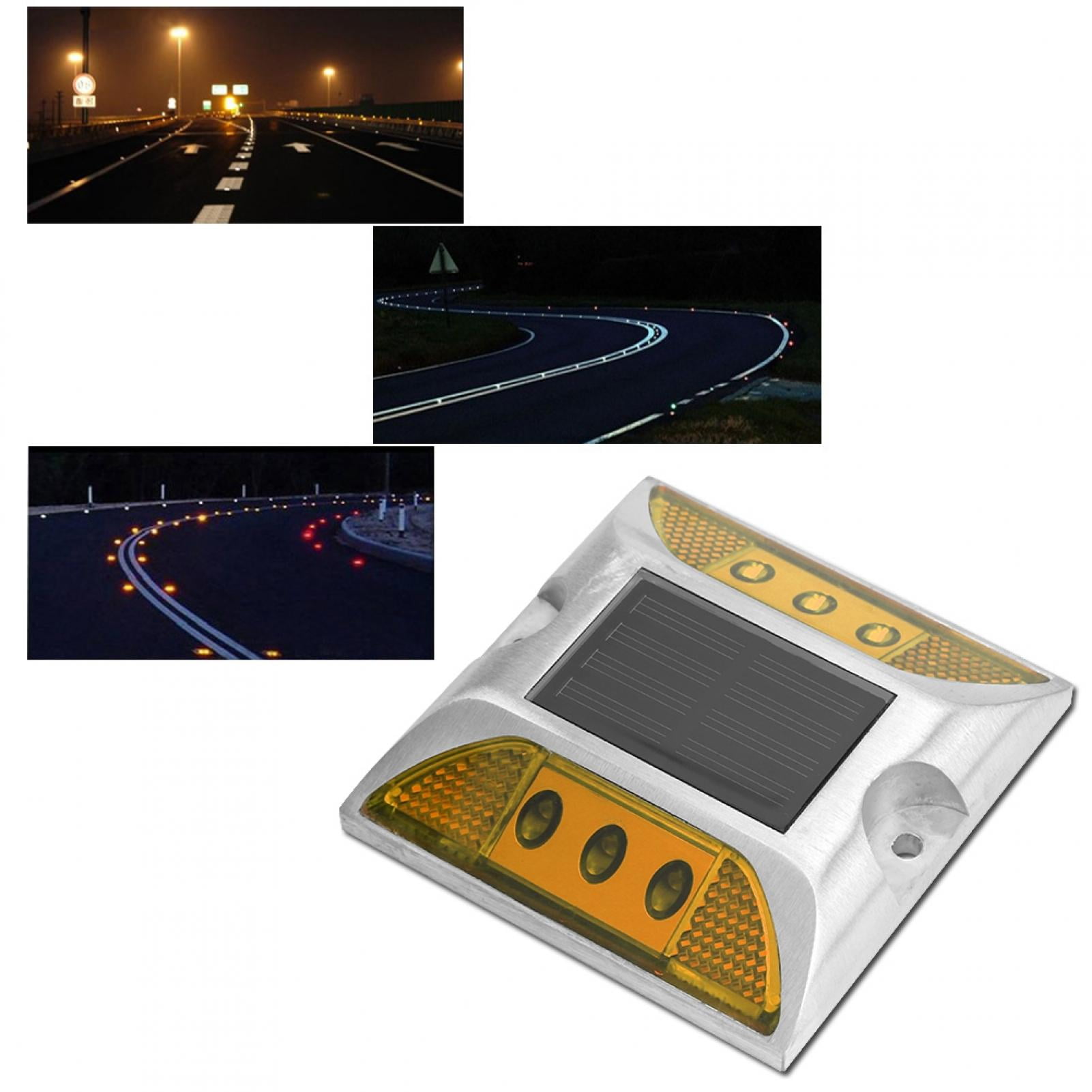 LED Solar Power Ground Marker Lights Waterproof Outdoor Driveway Road ...