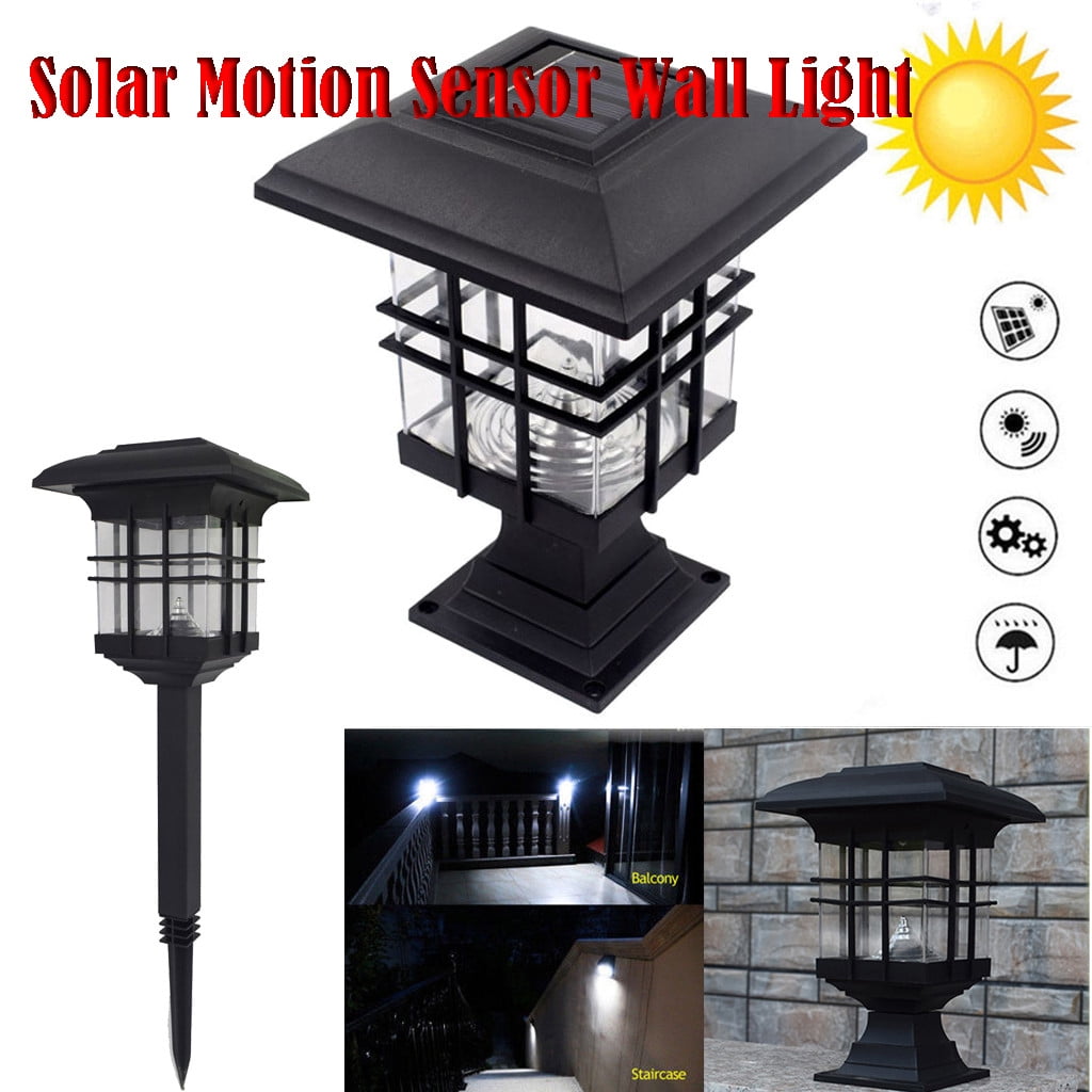 LED Solar Power PIR Motion Sensor Wall Light, Outdoor Yard Lamp, Weatherproof, Energy-Saving ...