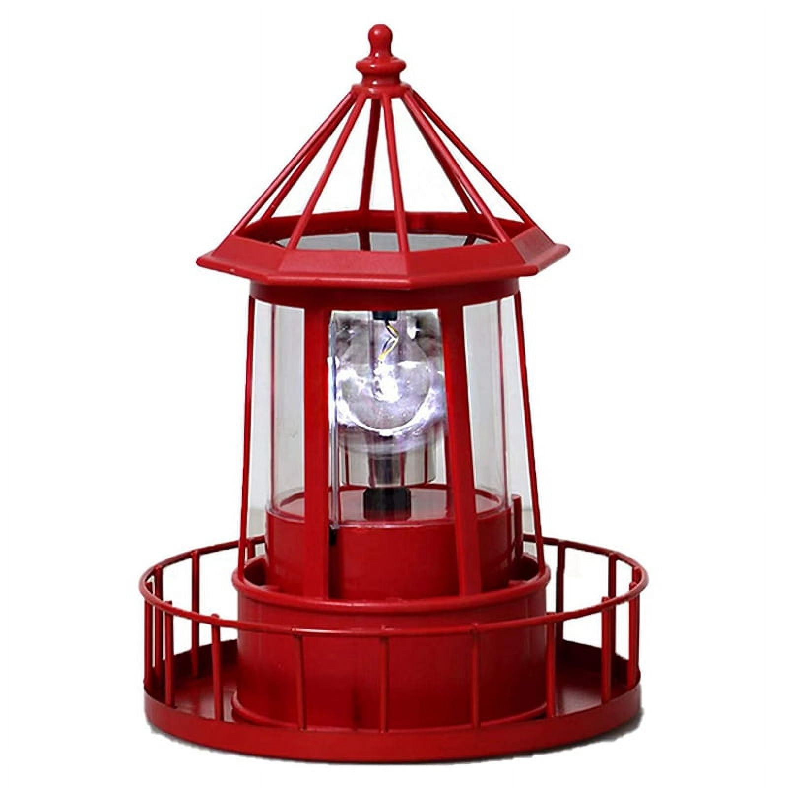 BOINN LED Solar Powered Lighthouse, Waterproof Rotating Lamp, Outdoor ...