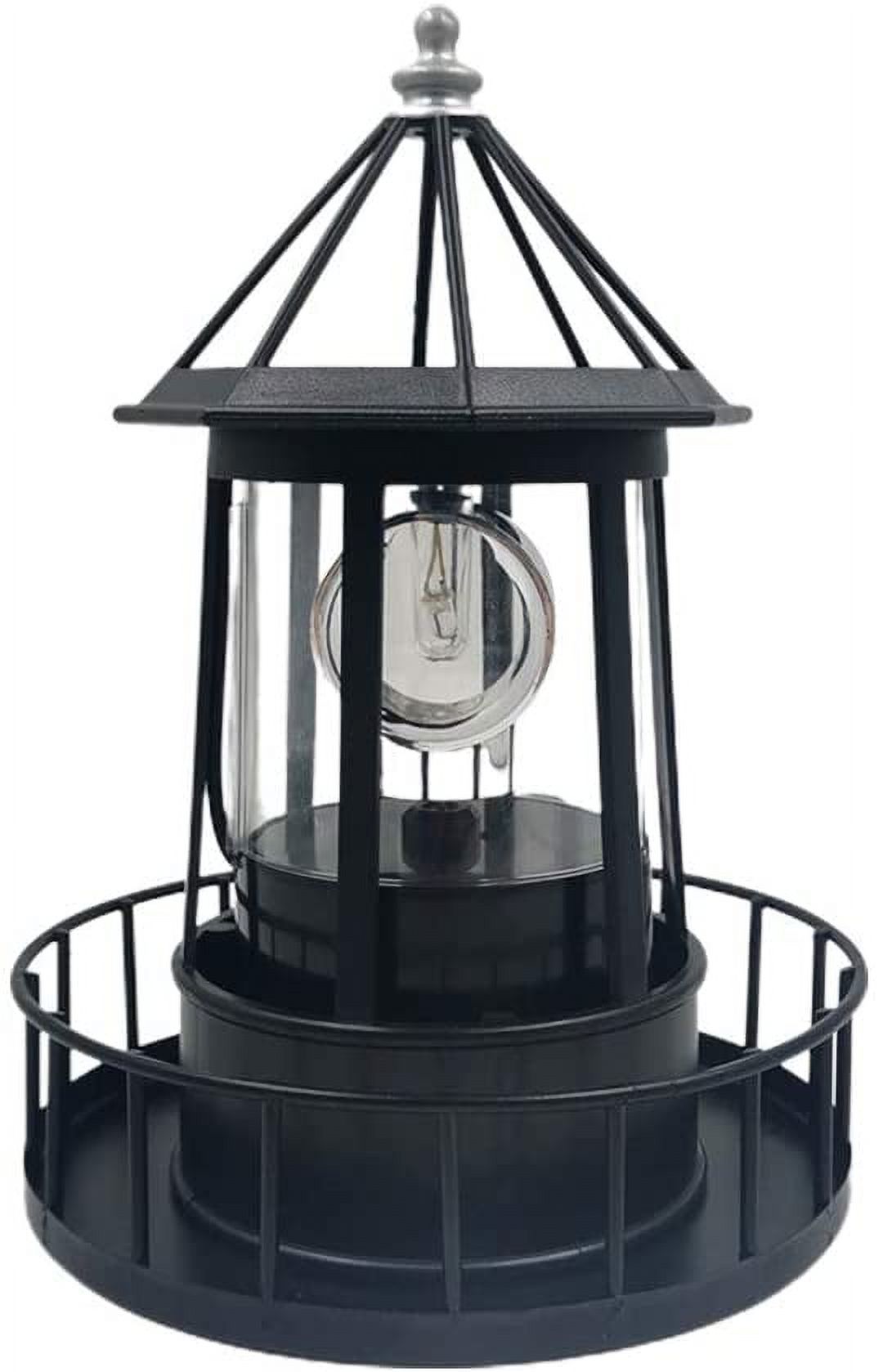 LED Solar Powered Lighthouse, 360 Degree Rotating Lighthouse Lamp, IP65 ...