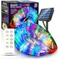 LED Solar Rope Lights Outdoor Waterproof, 25 Ft Indoor/Outdoor Rope ...