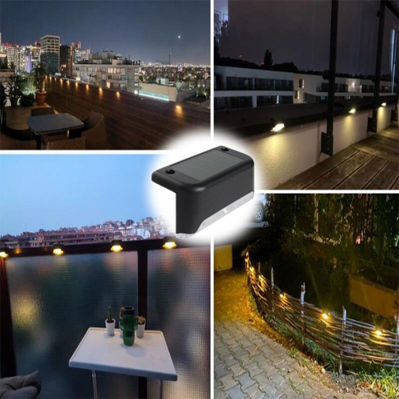LED Solar Step Lamp Path Stair Outdoor Garden Lights Waterproof Balcony ...