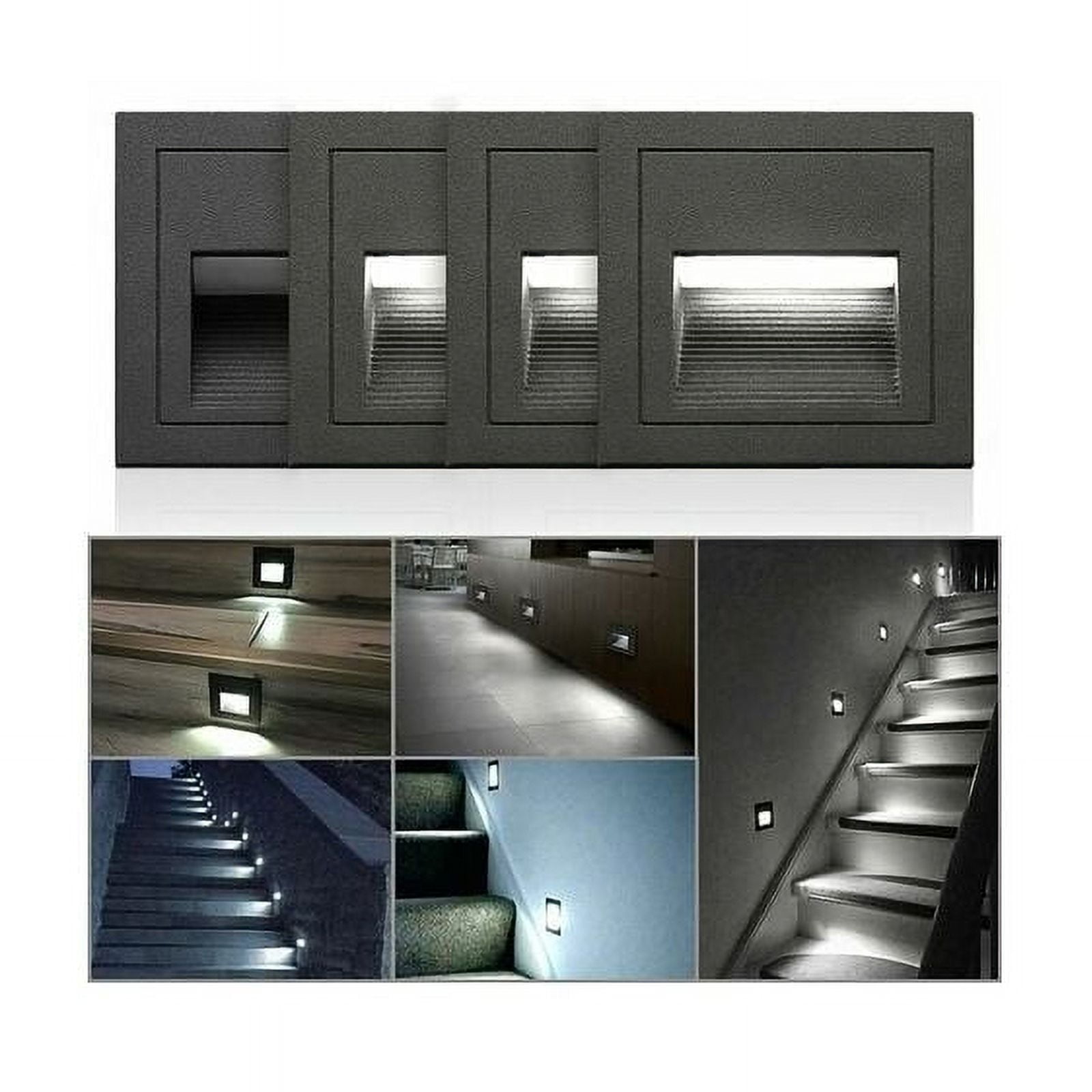 LED Solar Step Lights, Outdoor Solar Deck Lights with Stainless Steel ...