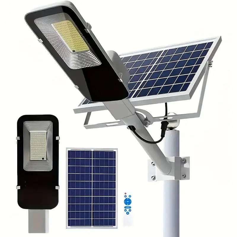 LED Solar Street Light with Remote Control Waterproof 6000mAH Street ...