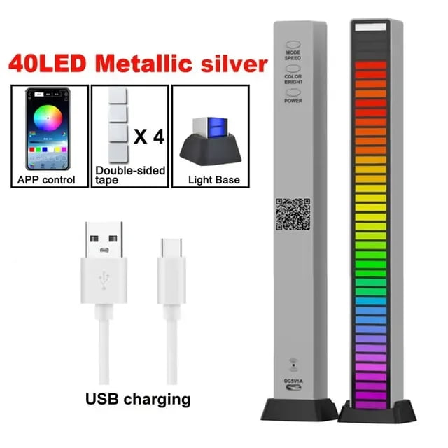 LED Sound Control Lights RGB 3D Pickup Lights Smart APP Control Music ...