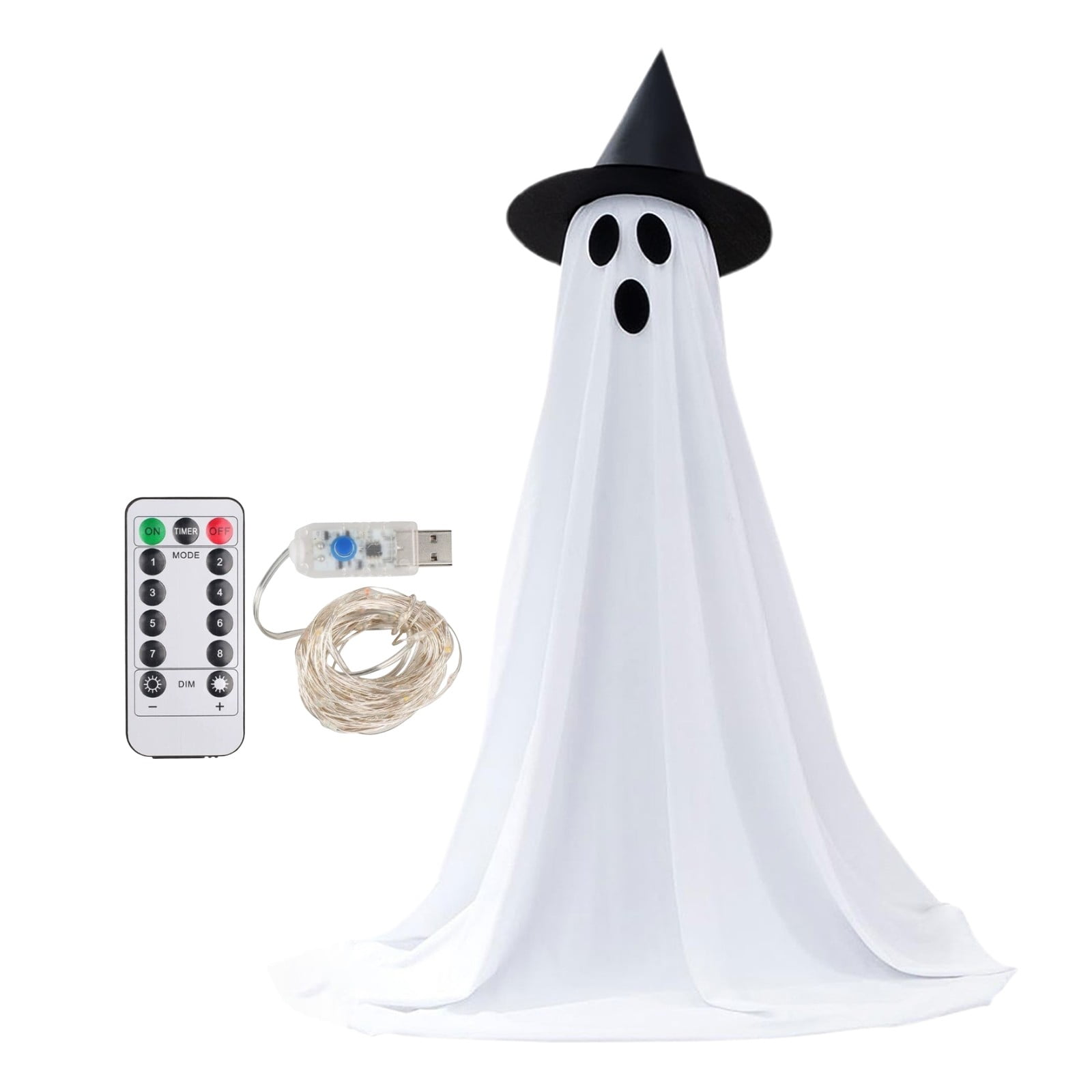LED Sparkling Ghost, Light up Ghost Decorations, Halloween Decor Large ...