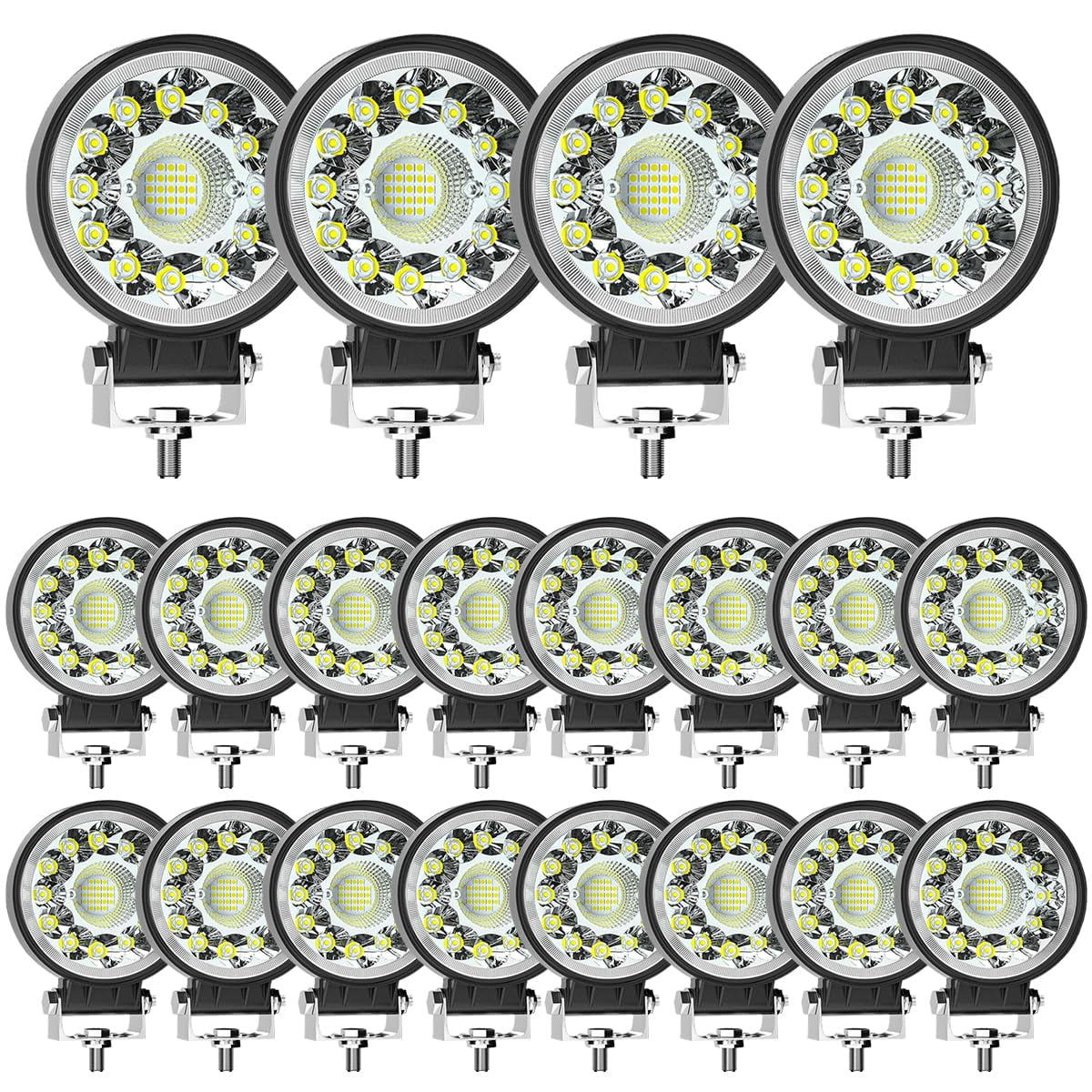 LED Spot Work Lights, IFF17 4 Inch Round LED Light Pods 99W LED Off ...