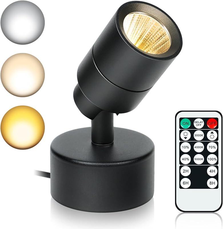 LED Spotlights Indoor, 3W Uplighting Indoor with Remote Control ...