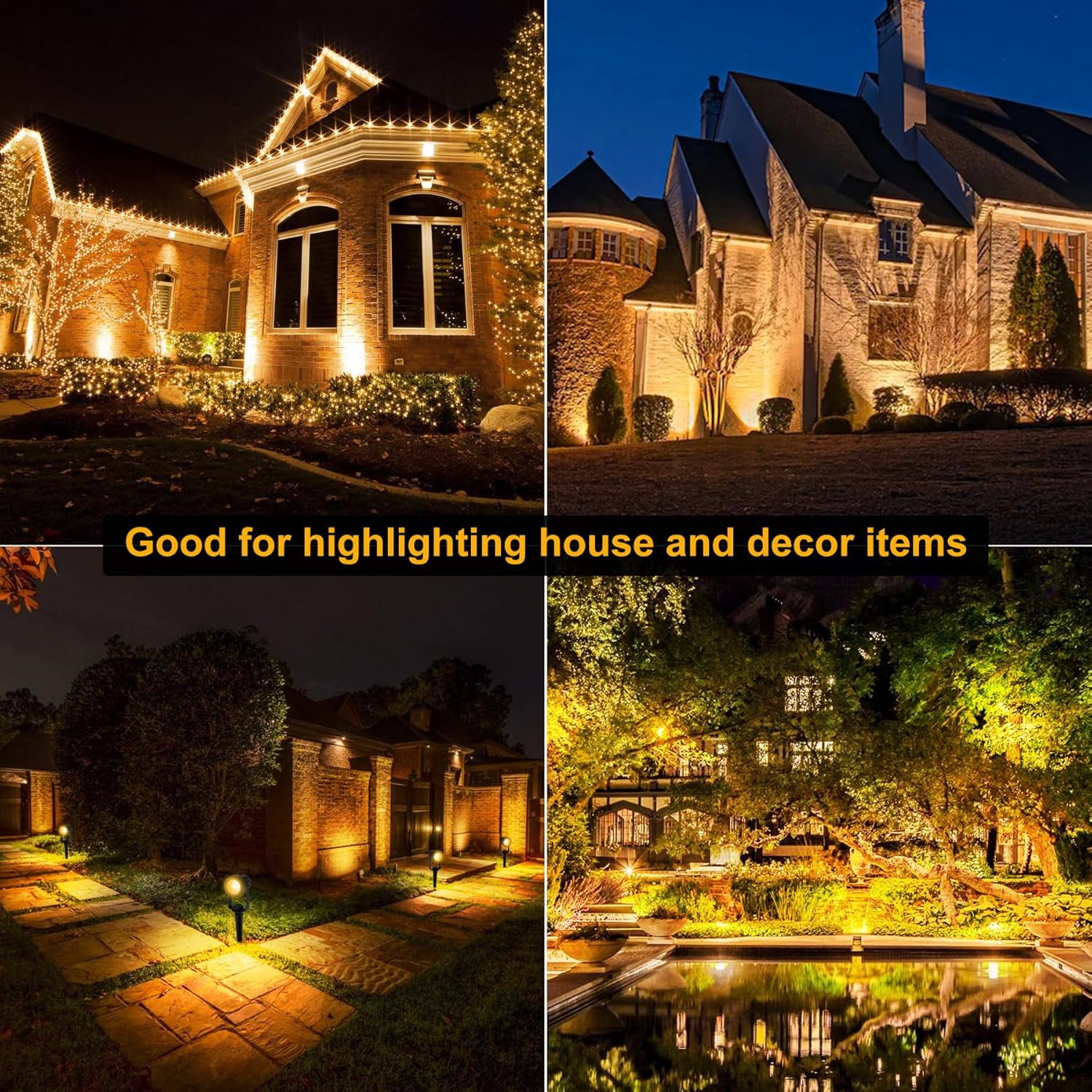 LED Spotlights Outdoor,Low Voltage Landscape Lighting IP65 Waterproof ...