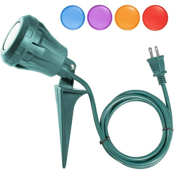 LED Spotlights with RGB 4 Multicolor Lenses, IP67 Waterproof, 120V ...