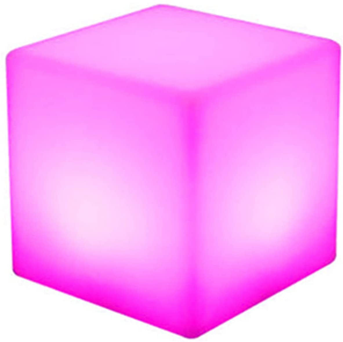 LED Square Cube Chair 16 RGB Color Changing Light Up Rechargeable ...