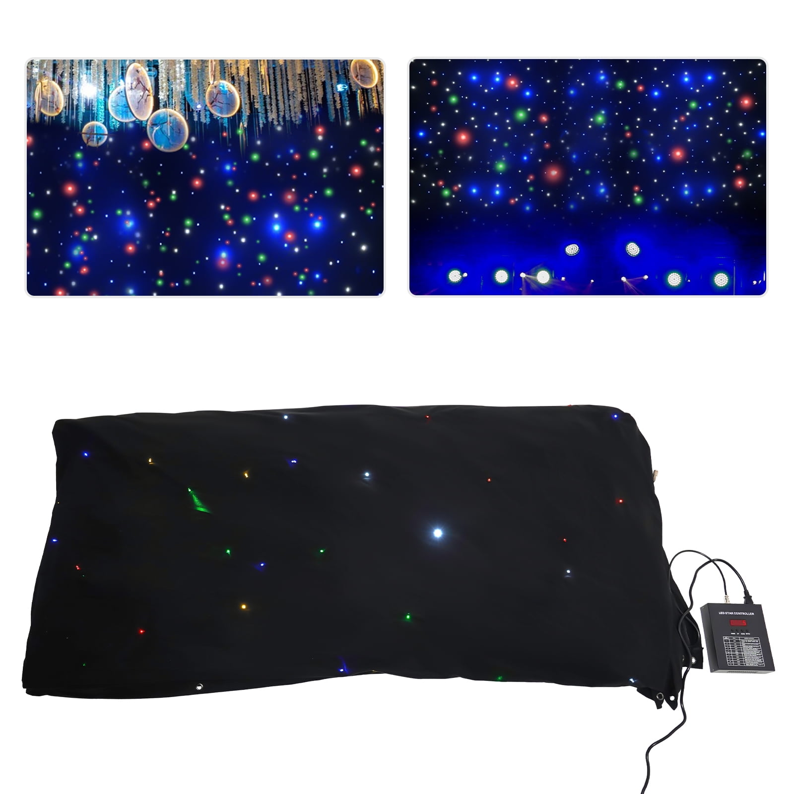 LED Stage Backdrop, LED Star Light Curtain Backdrops, Stage Wedding ...