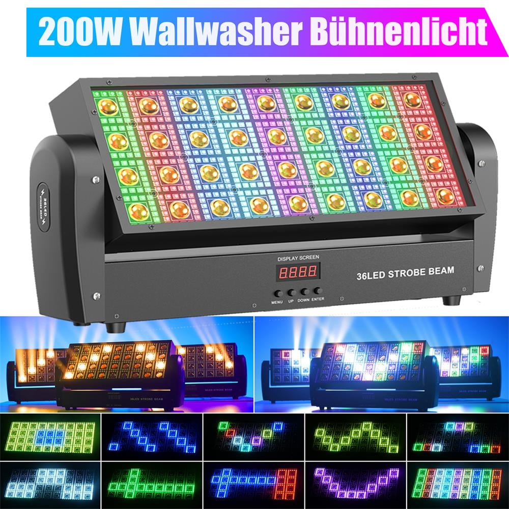 LED Stage Light 200W RGB Uplight Bar Warm White DMX512 DJ Light Bar for ...