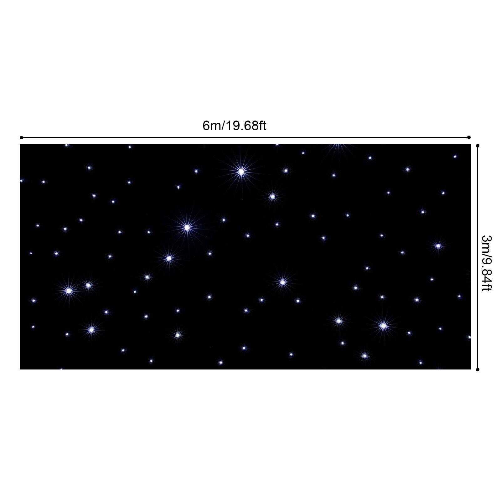 LED Stage Star Backdrop Curtain Stage Wedding Starry Sky Cloth ...