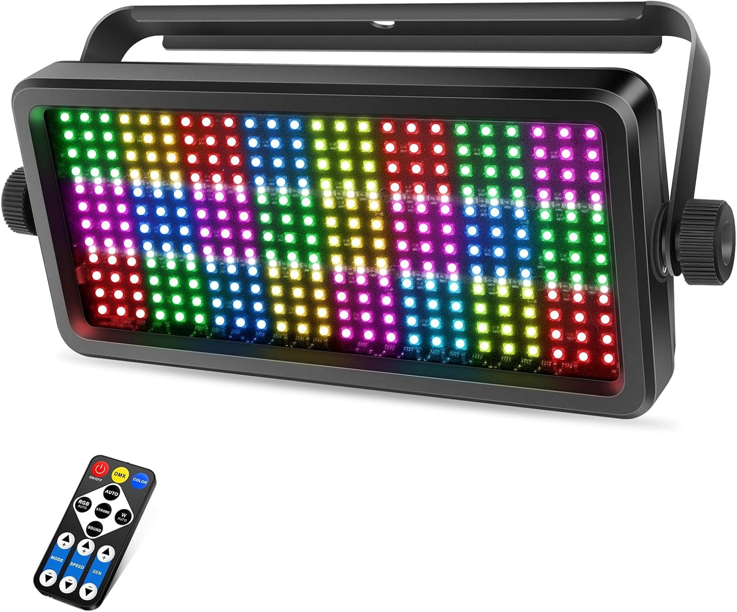 LED Stage Strobe Light: 150W RGBW 4IN1-24 RGB Pixel Zones & 48 White ...