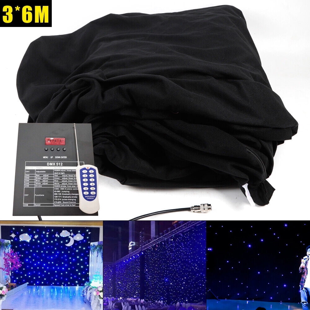 LED Star Stage Backdrop Star Curtain DMX512 Background Starry Sky W ...