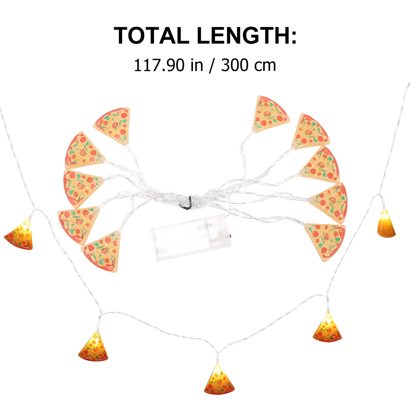 LED String Light 20 LED Pizza String Light Battery Operated Fairy Light ...