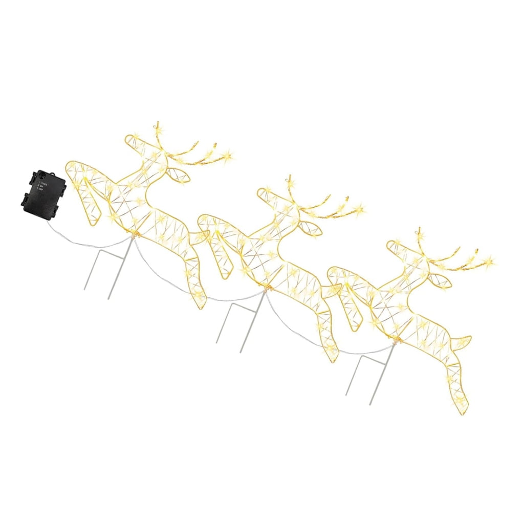 LED String Light Reindeer Silhouetted Garden Landscape Pathway Reindeer ...