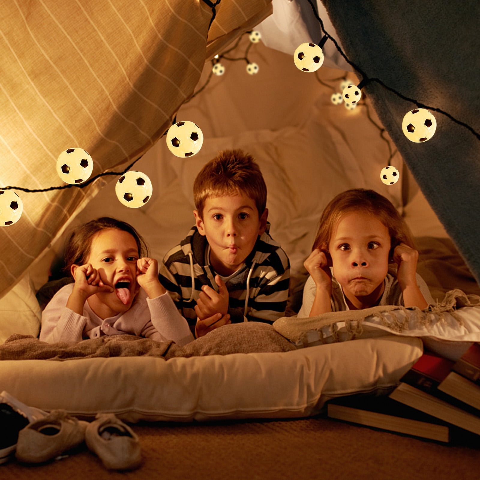 LED String Lights Baseball Basketball Soccer Theme | 10 Ball Shaped ...