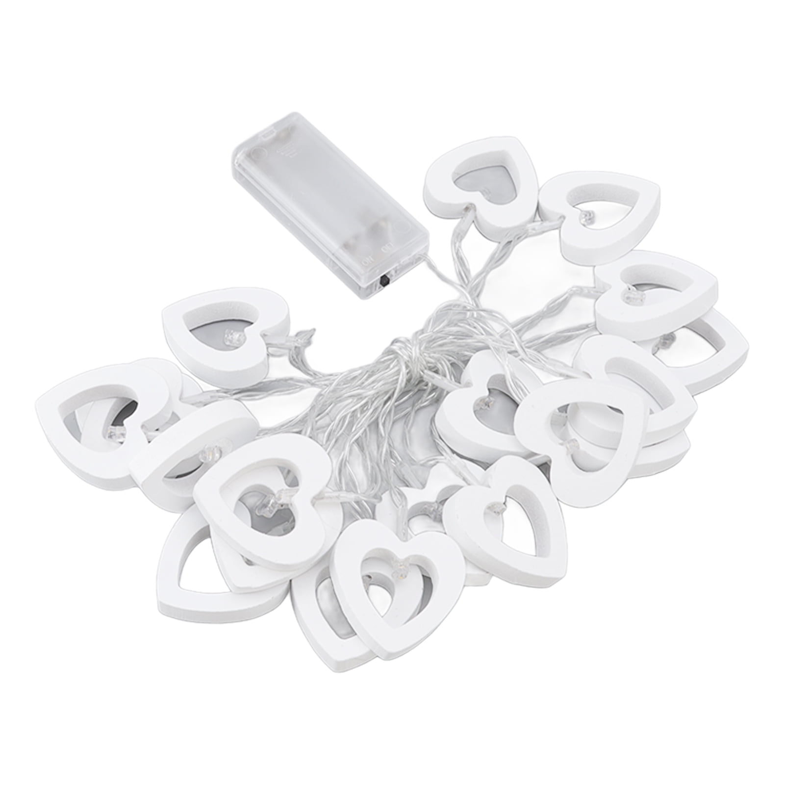 LED String Lights Heart Shaped Fairy String Lights Battery Powered for ...