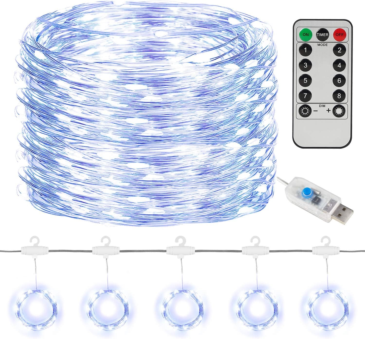 LED String Lights, Light Curtain 300 LEDs USB Curtain Lights String ...