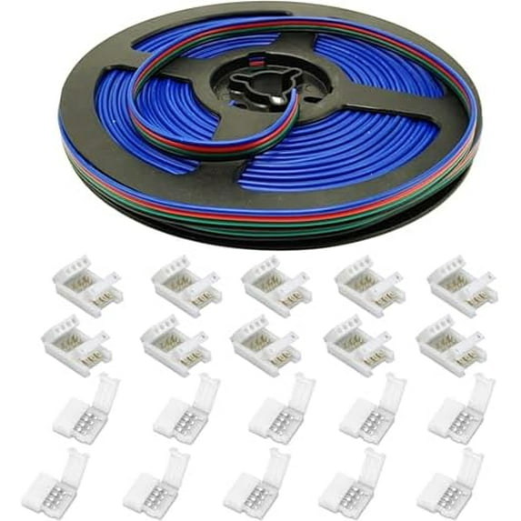 LED Strip Extension Wire Cable Kit-LED Strip Wire Solderless LED ...