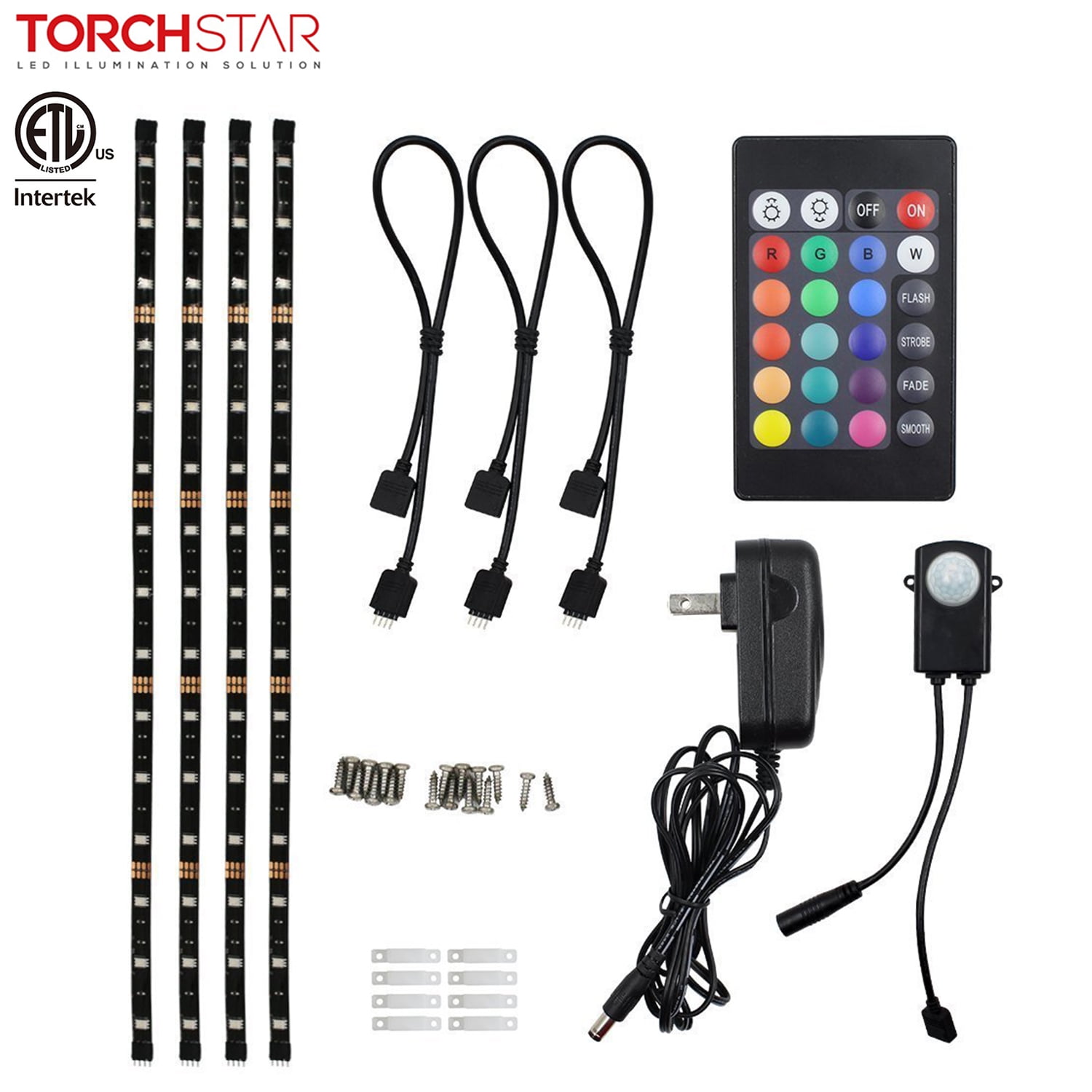 LED Strip Light, 20 Inch 5050 RGB Color Changing with Remote for ...