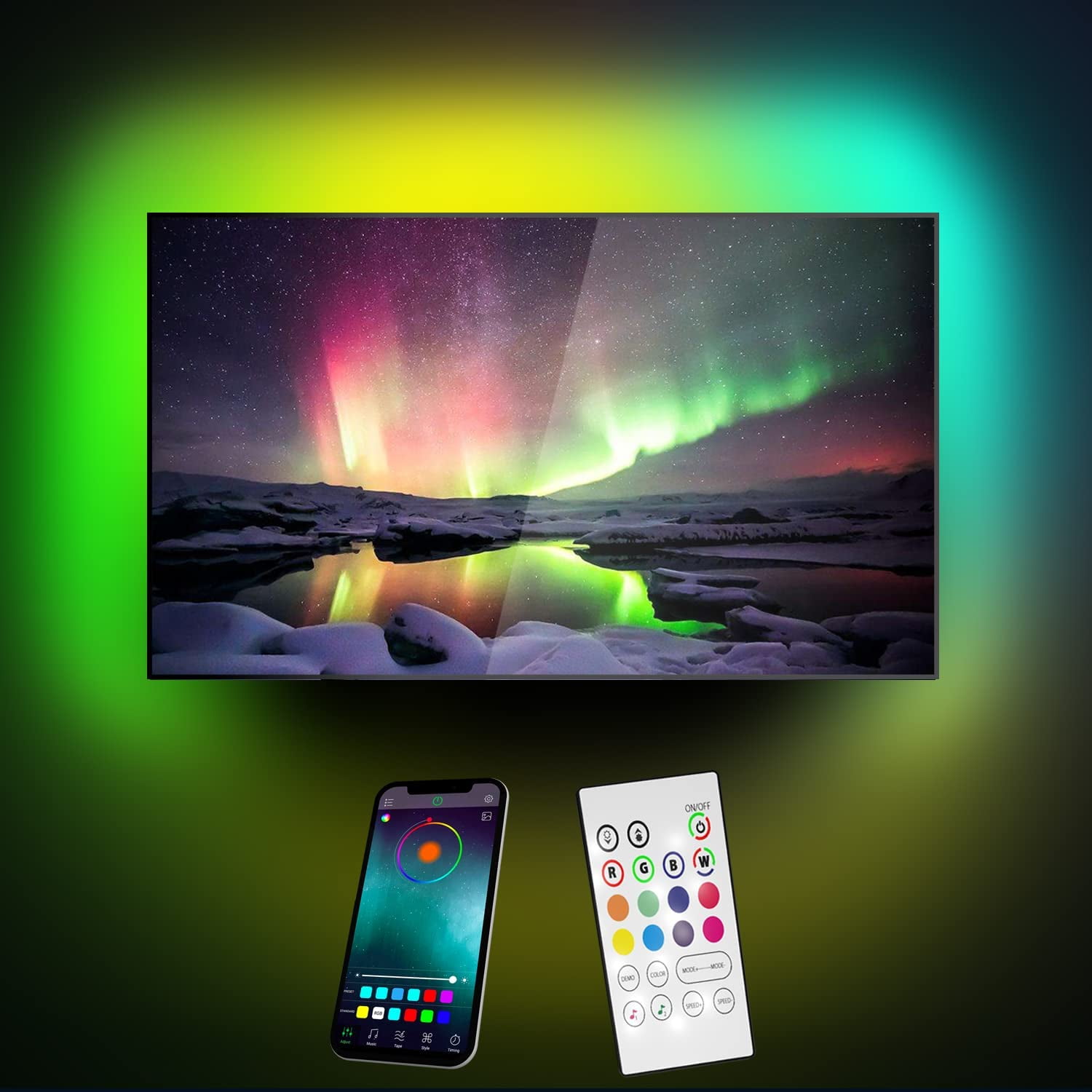 LED Strip Light 9.8Ft Music TV Led Backlight for 14-47 inch TV,9.8Ft ...