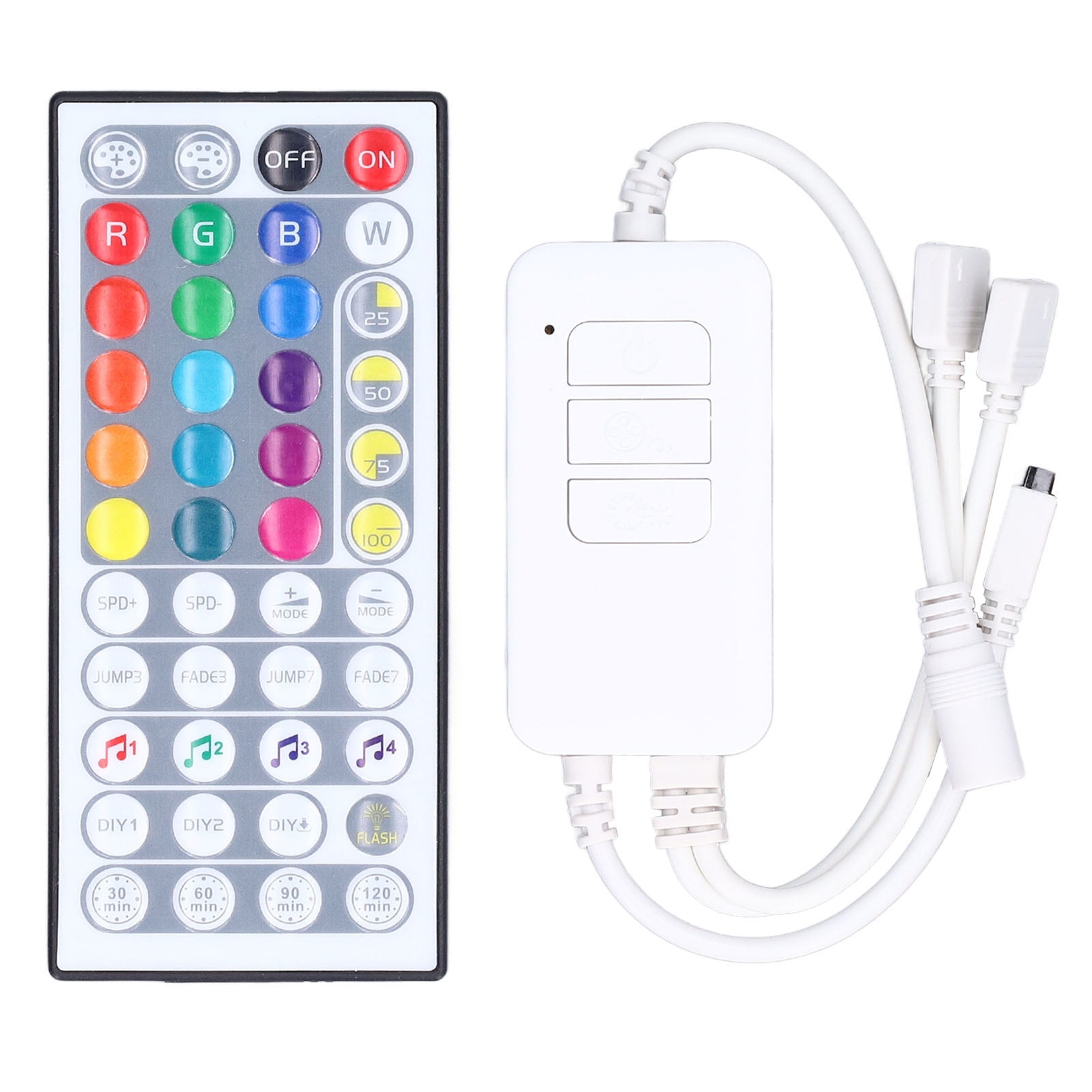 LED Strip Light Controller 44 Key 3 Buttons RGB Dual Mode Timing ...