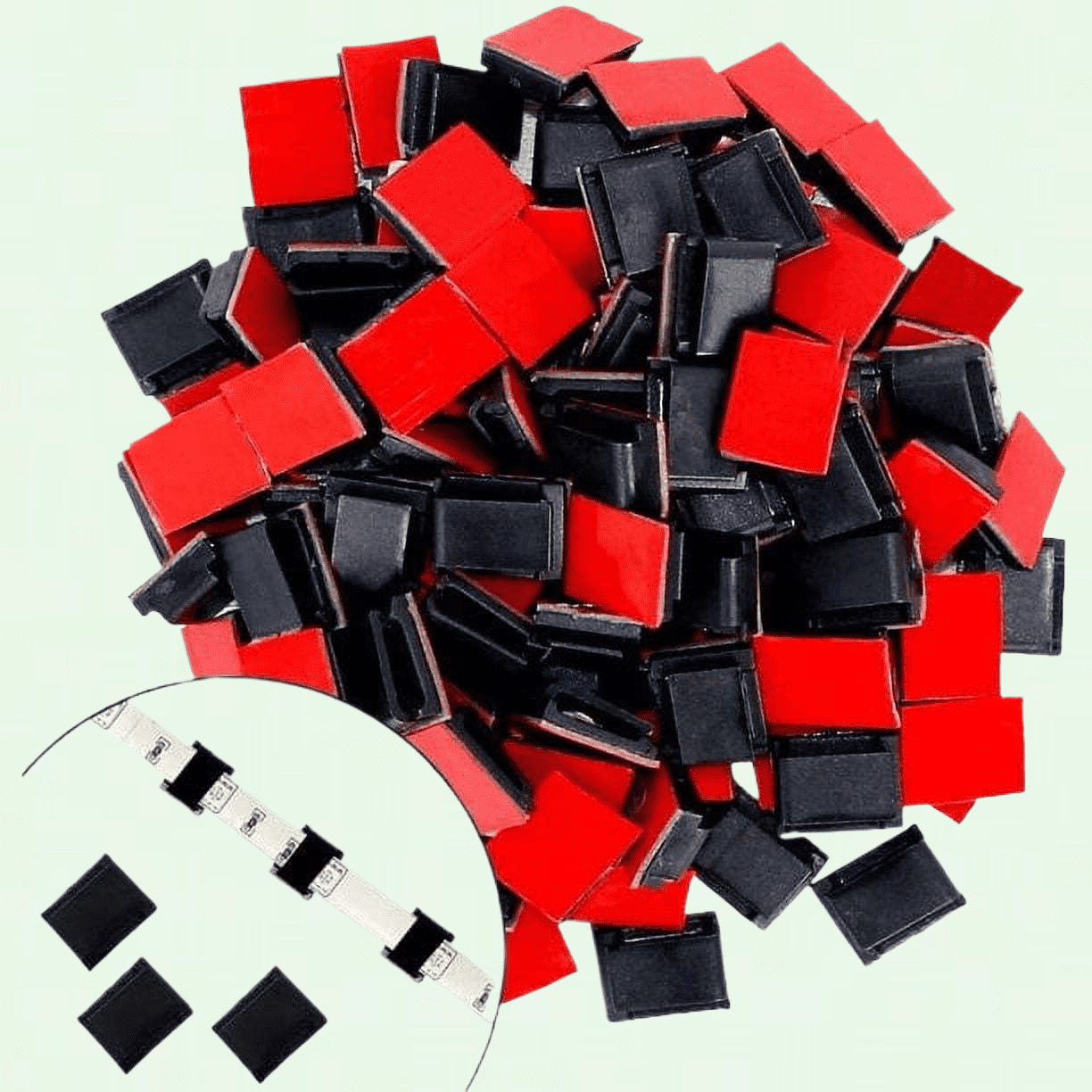 LED Strip Light Mounting Clips, 120pcs Adhesive Cord Holder for 8mm(5/ ...