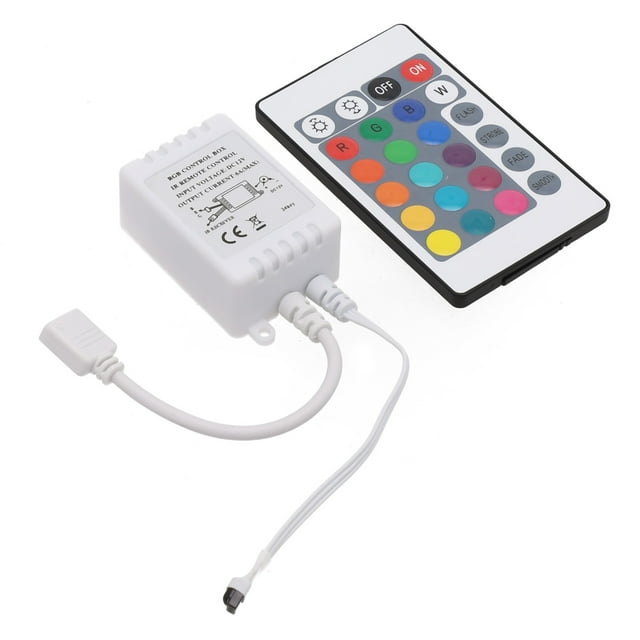 LED Strip Light RGB Control Box + 24 keys IR Remote Controller for 12V ...