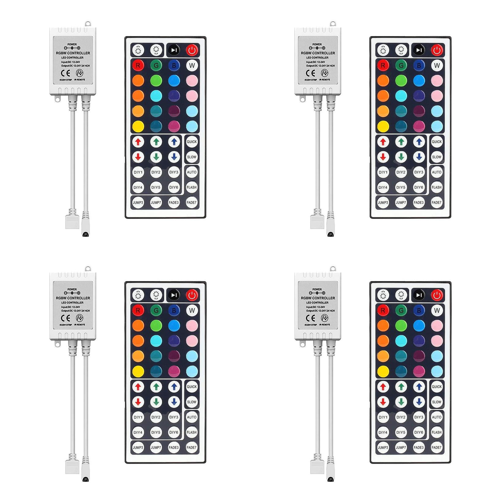 LED Strip Light controller 44 Key IR Infrared Wireless Remote with IR Receiver Christmas Lights ...