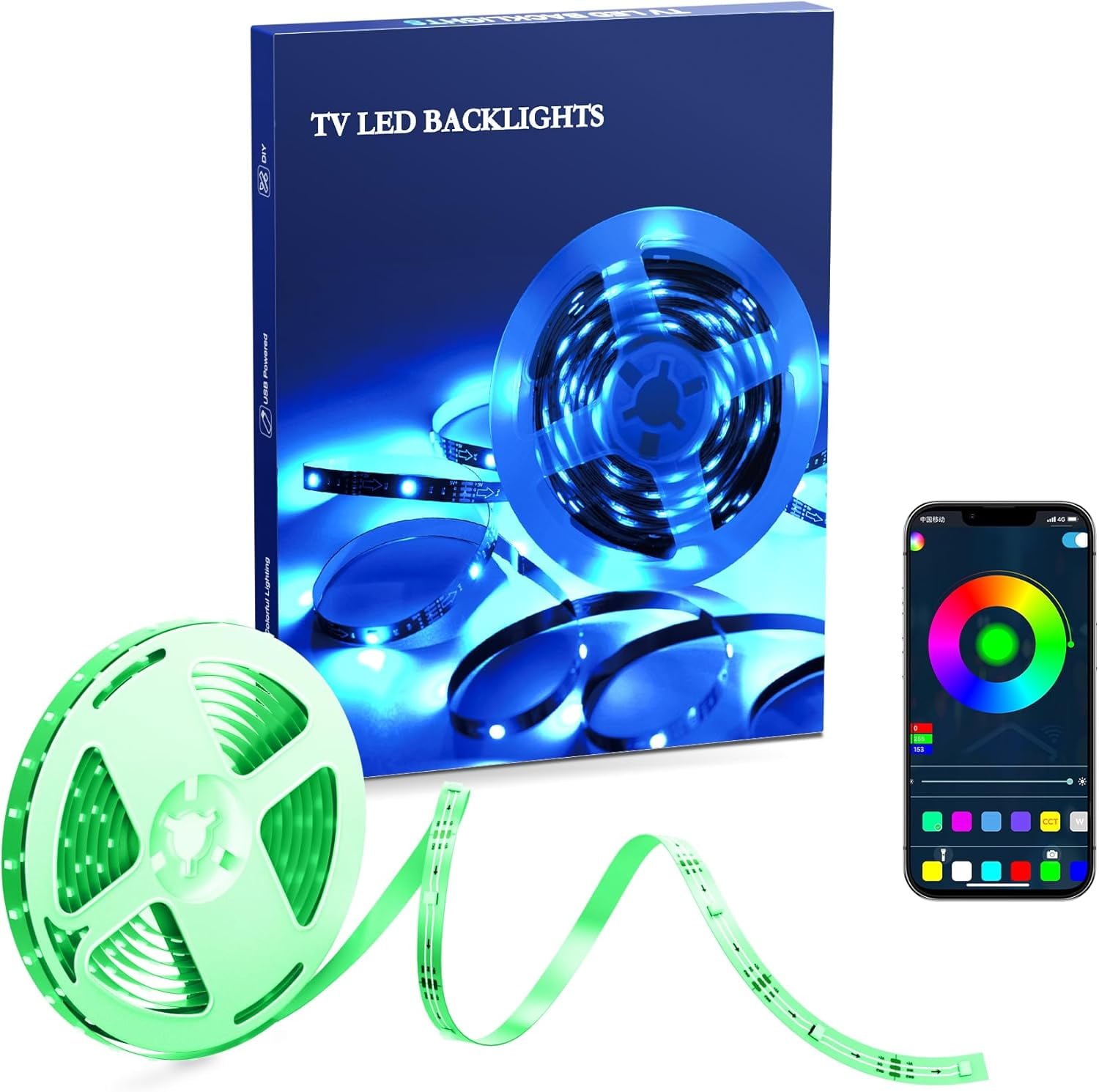 LED Strip Lights 13.1ft LED Lights for TV 32-55 inch, LED Backlight ...