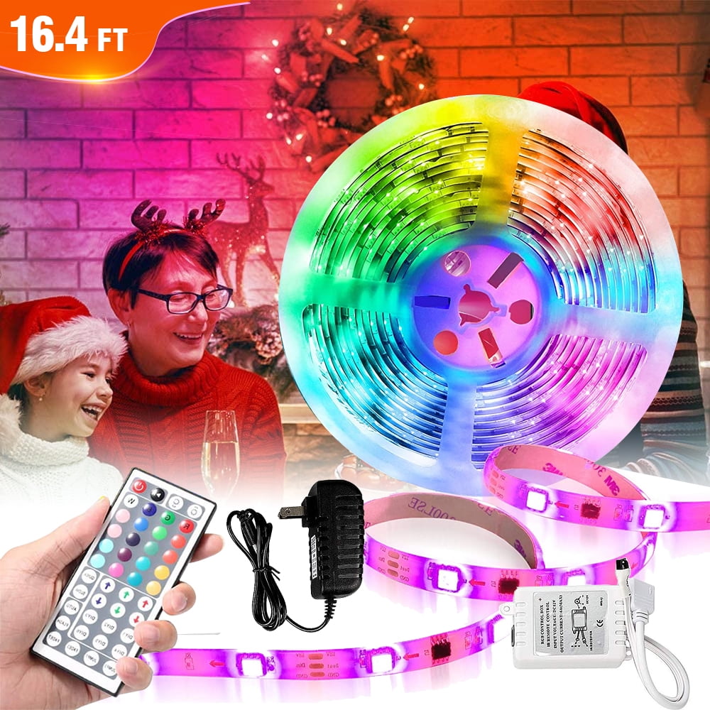 LED Strip Lights, 16.4 ft 5M RGB Color Changing LED Lights Strip, 5050 ...