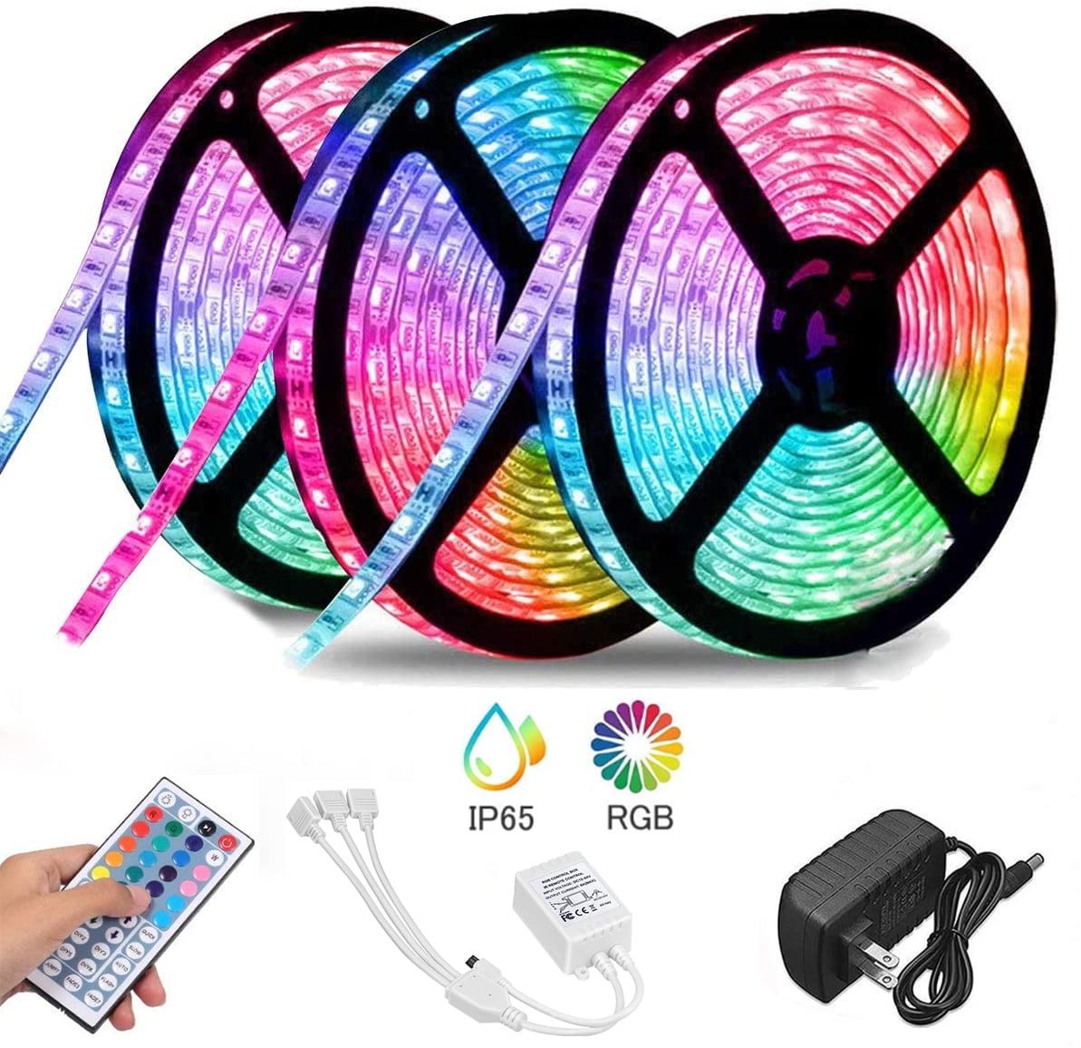 LED Strip Lights 49.2ft Light Strips RGB Tape Lights Color Changing LED ...