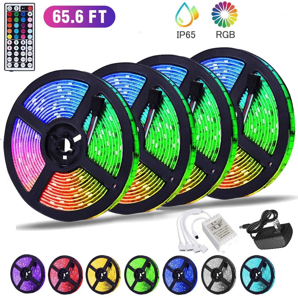 LED Strip Lights 65.6ft/20m Ultra-Long RGB LED Light Strips Dimmable ...