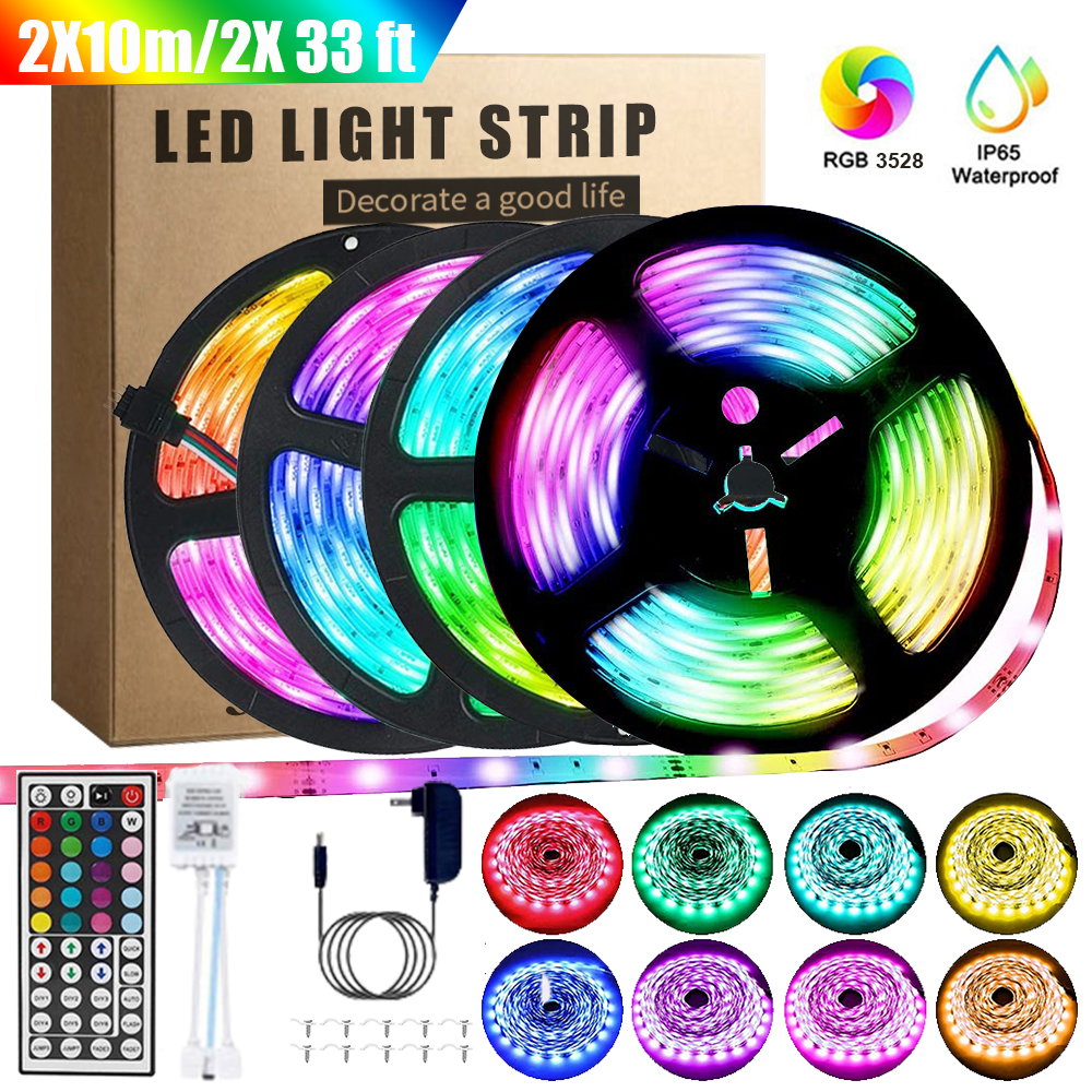 LED Strip Lights 66ft Waterproof LED Light Strips,450 LEDs RGB Strip ...