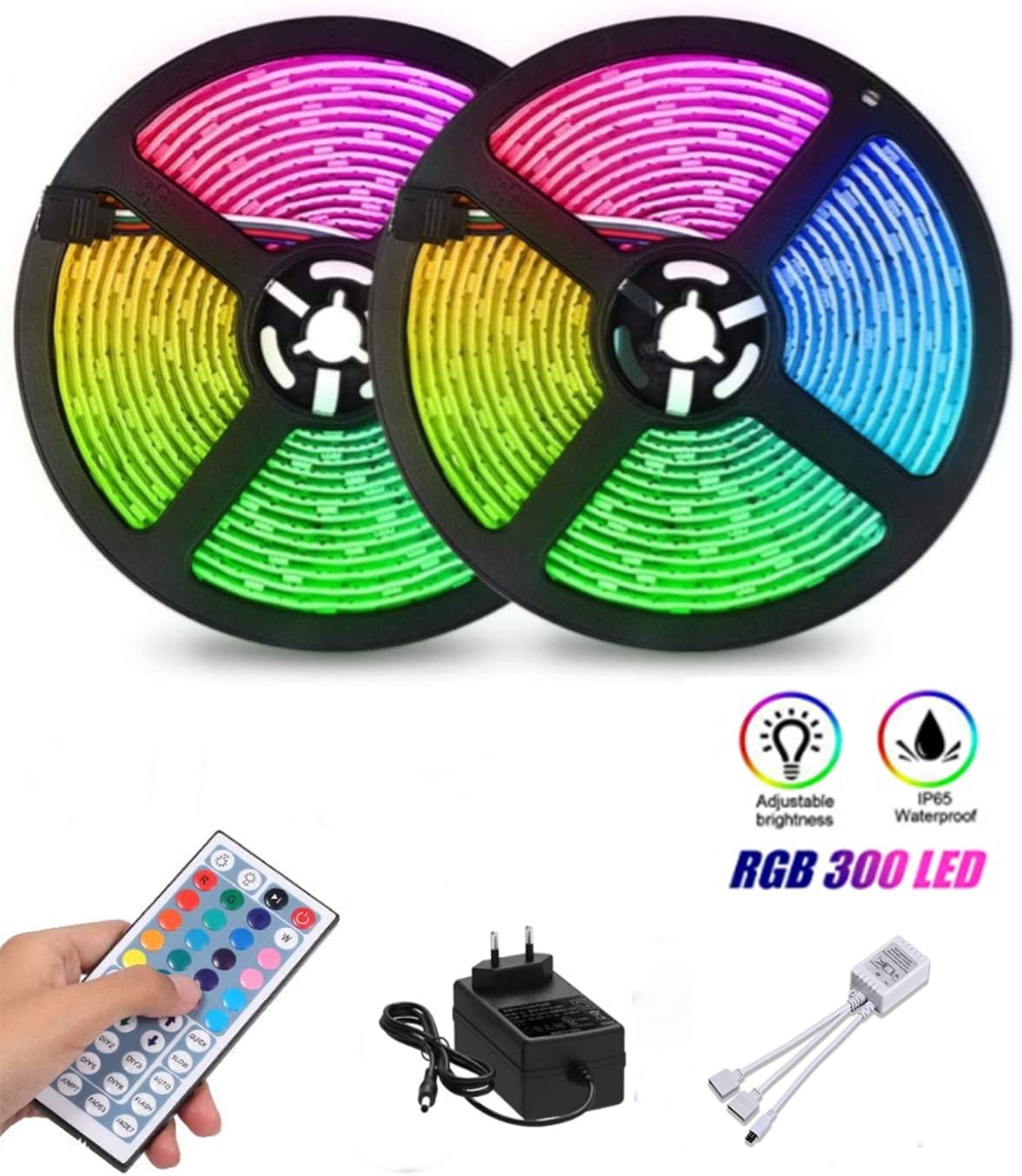 LED Strip Lights，RGB Light Strips with Waterproof 32.8FT/10M 44Key ...