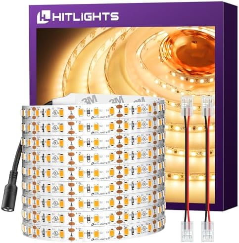 LED Strip Lights Warm White 3000K, 24.6ft Premium High Density Tape ...
