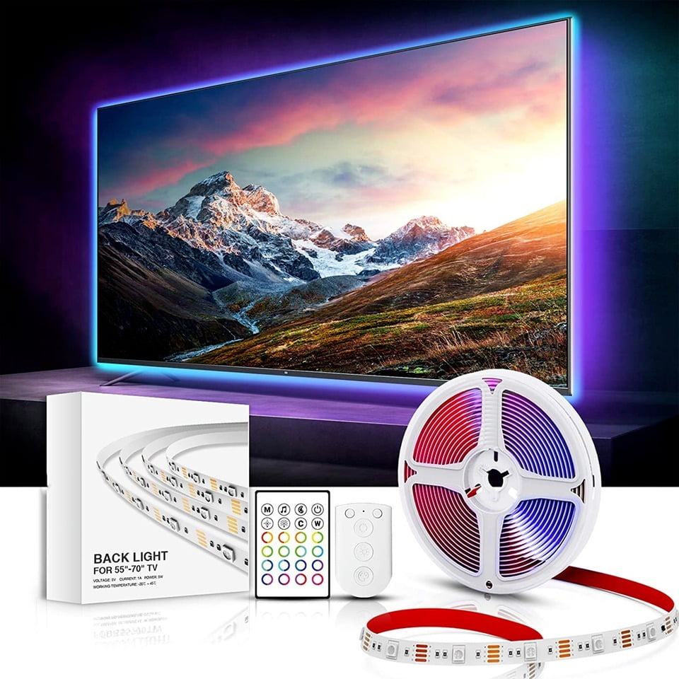 LED Strip TV Back Lights 5050 RGB 55 inch-70inch 24-key remote control ...