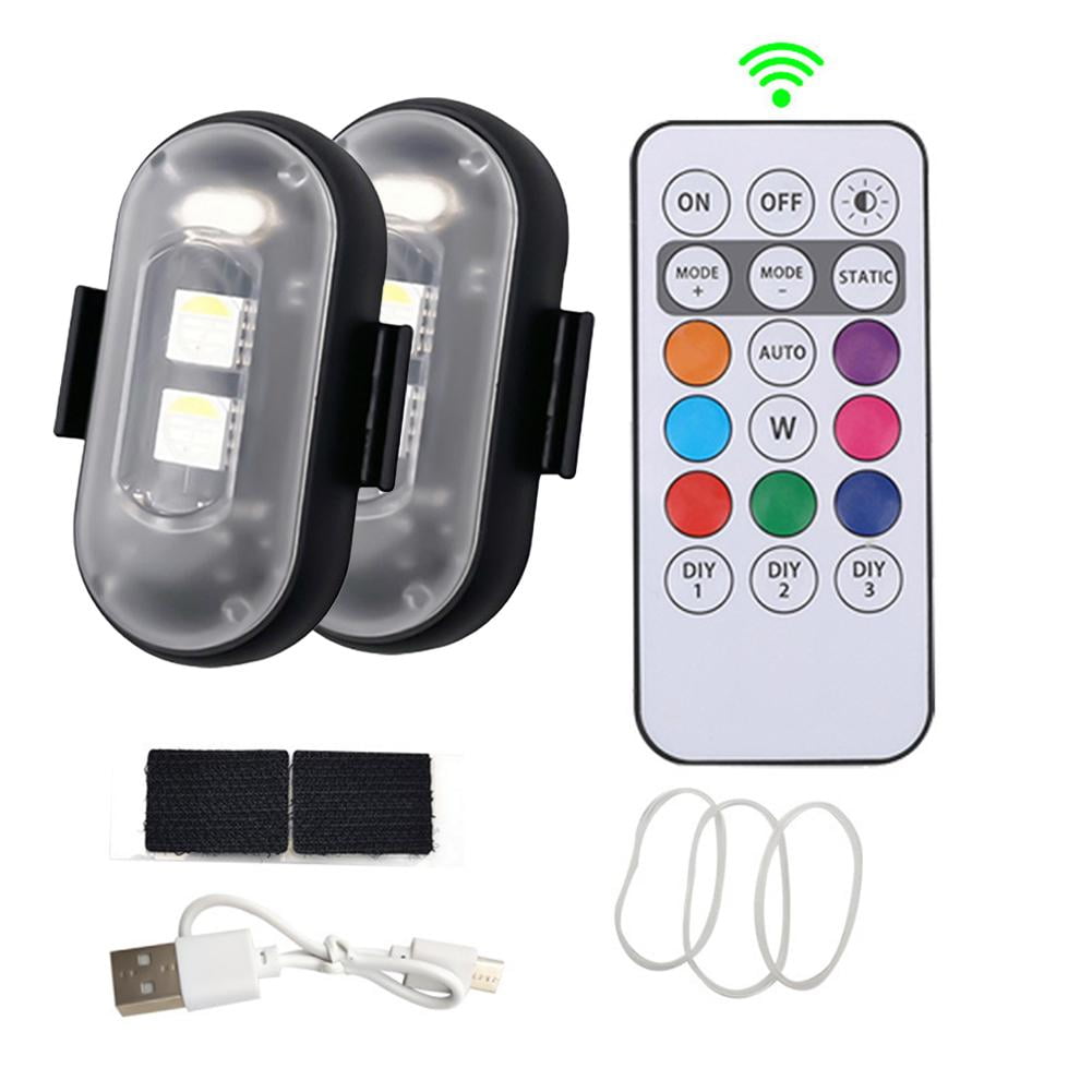 LED Strobe Lights with Remote Control, 8 Colors USB Charing Waterproof ...