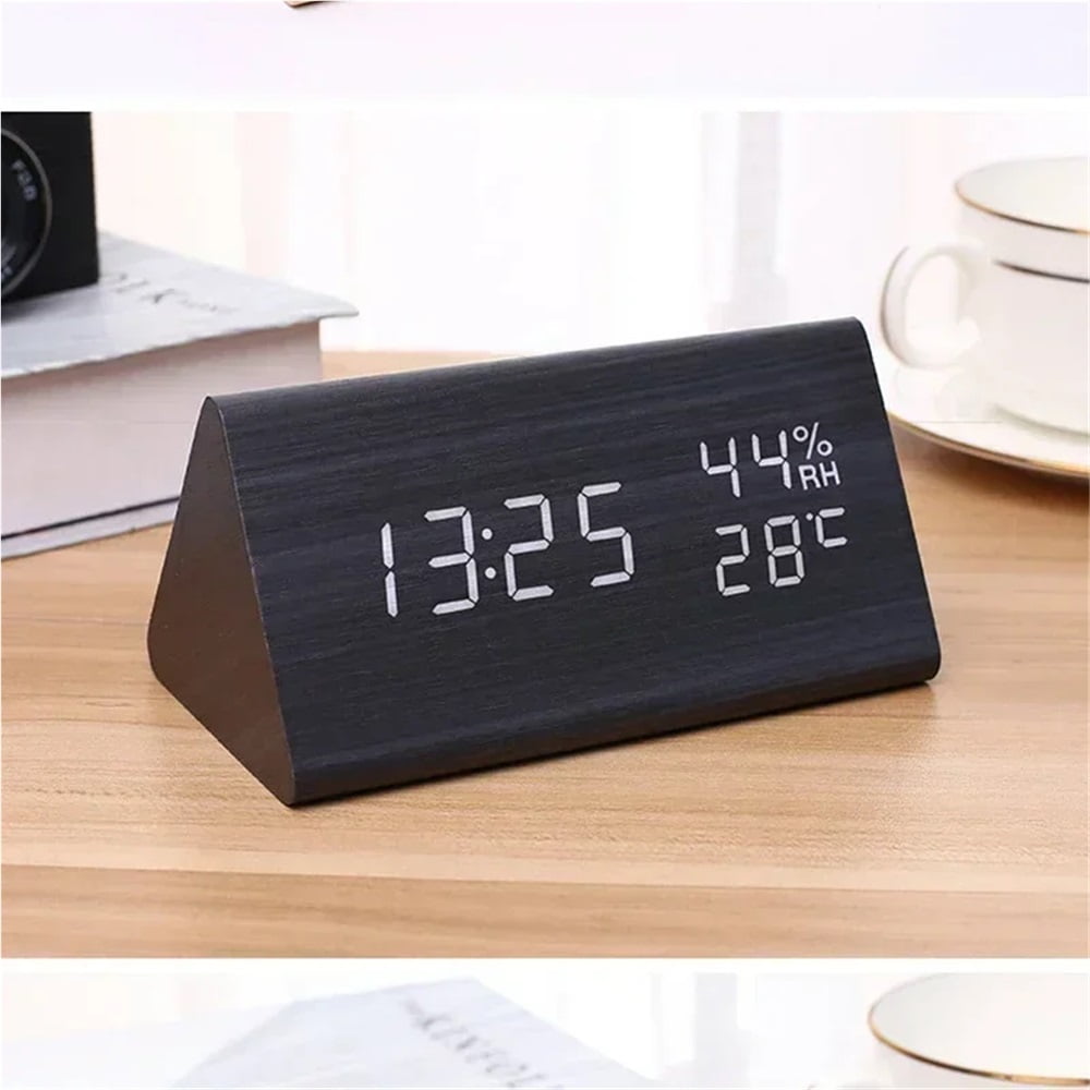 LED Student Alarm Clock Simple Wall Clock Temperature Display Sound ...