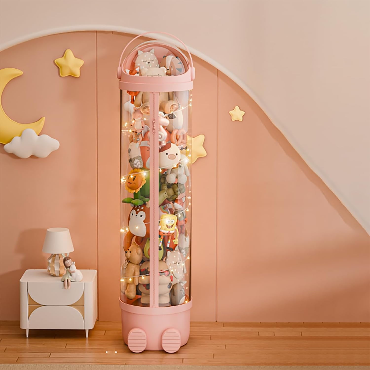 LED Stuffed Animal Storage Tube,2025 New Vertical Toy Storage Tube, PET ...