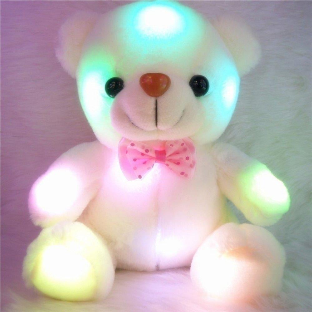 LED Stuffed Animal Teddy Bear Soft Plush Toy Sitting Posture with Light ...